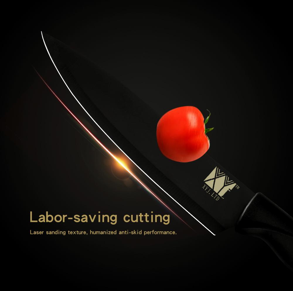 Buy 7pcs Kitchen Chef Knives Set Stainless Steel Sharp Blade Plastic ...