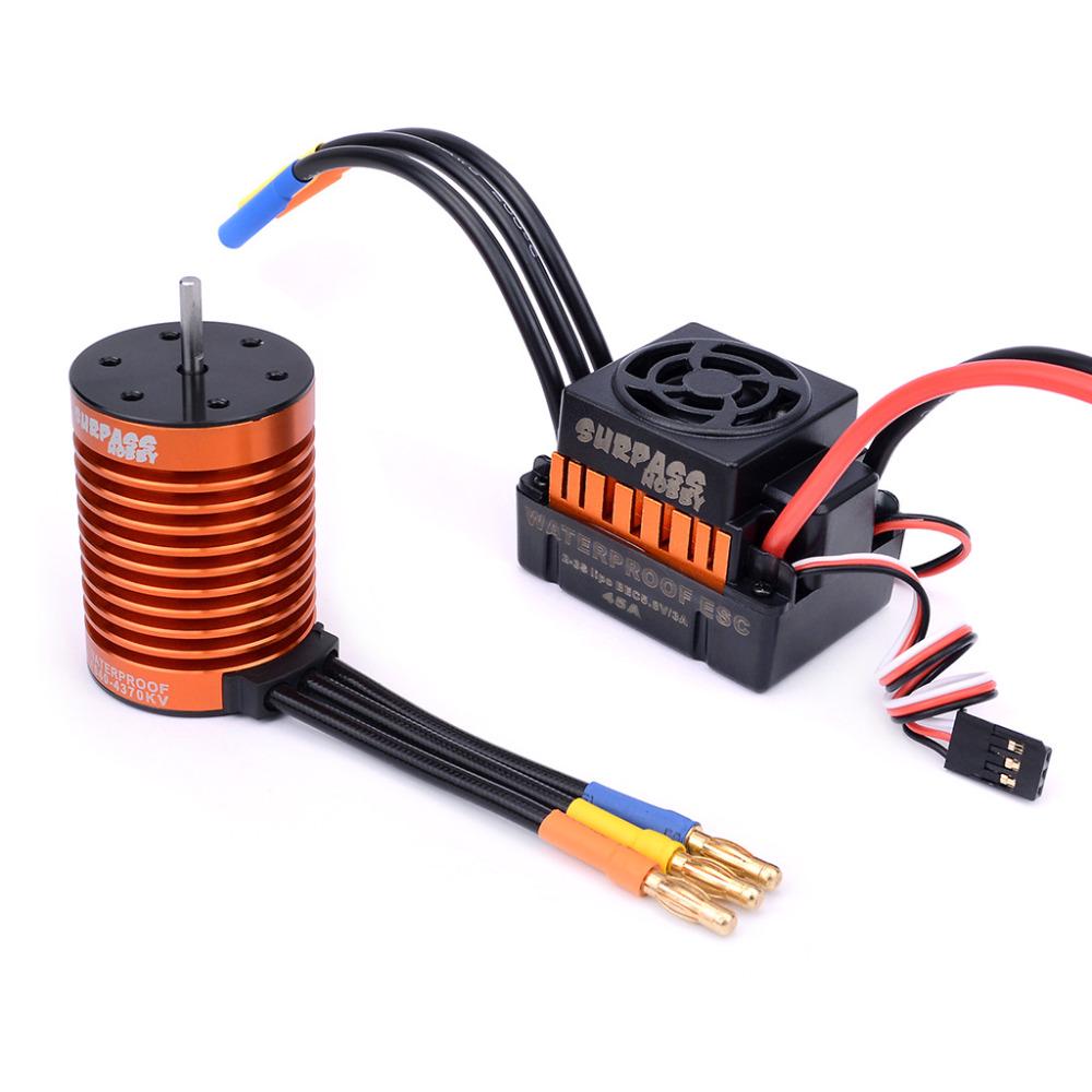 Rc F540 4370/3930/3300/3000kv Sensorless Brushless Motor & 45A Brushless ESC+ Program Card uygun ...