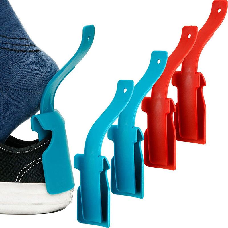 💰Kjøp WCIC New 4pcs Creative Lazy Shoehorn Shoe Lifter Handle Shoe Horn ...