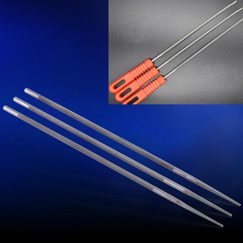 Buy 3Pcs/set Round Bearing Steel Sharpening Chainsaw Files Sharpener ...