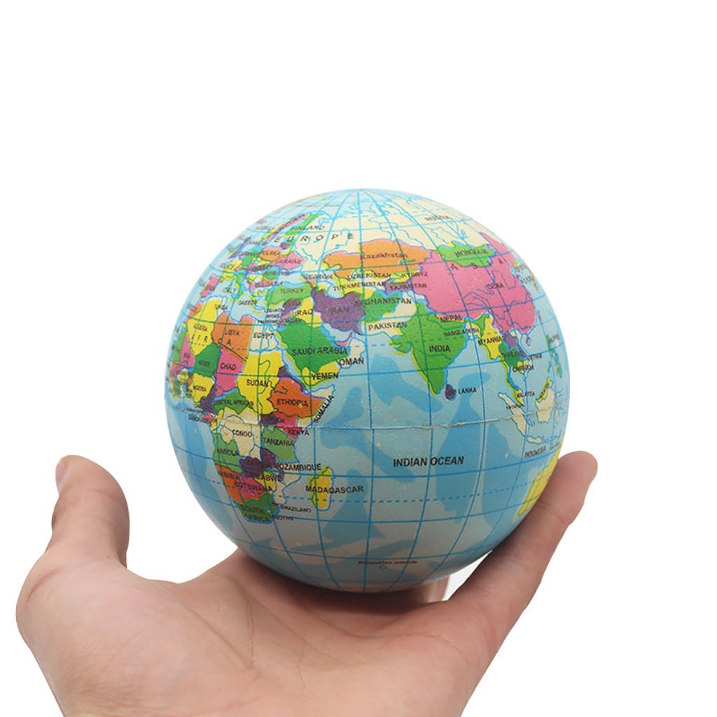 Buy Stress Relief World Map Foam Ball Atlas Globe Palm Ball Planet ...