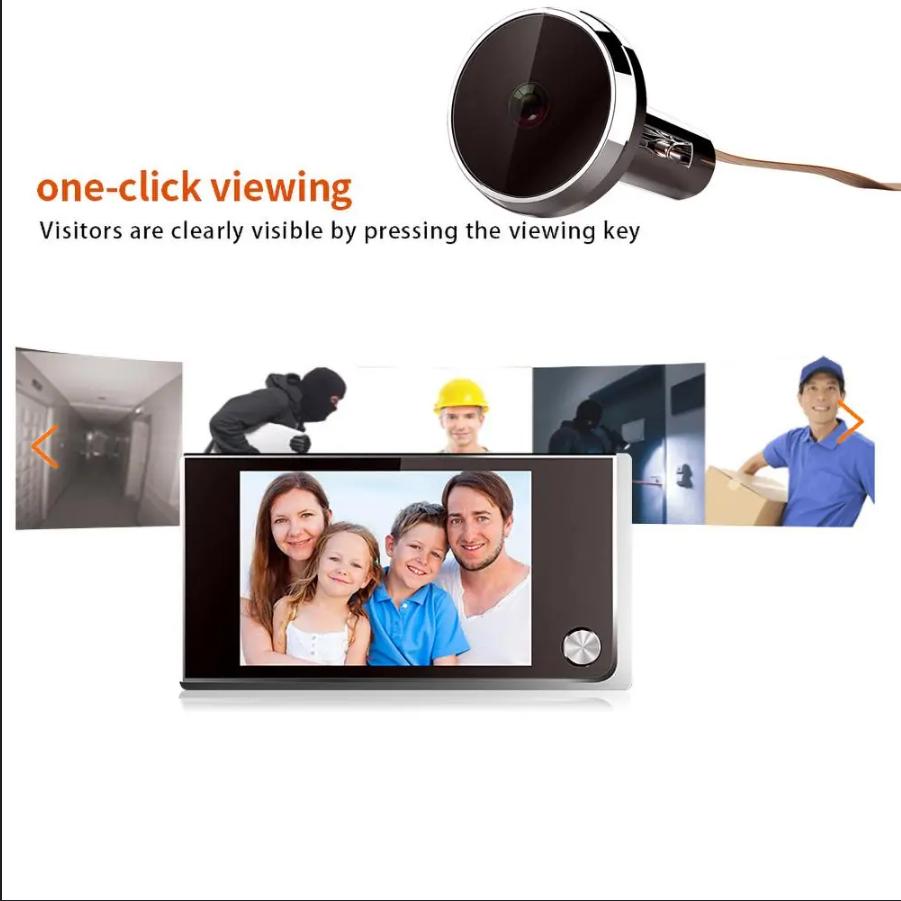 Buy Video Peephole Digital Door Eye Camera Viewer CMOS Sensor Security ...