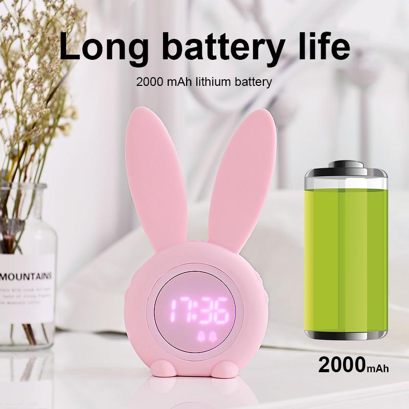 Cute Rabbit Silicone Induction Small Alarm Clock(Green) uygun fiyatlı ...
