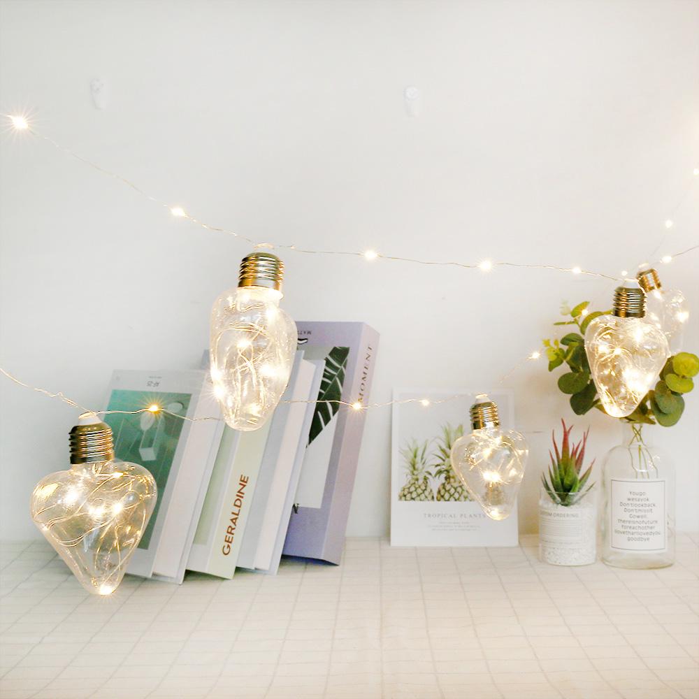Buy Portable Modern Simple Originality 100 Bulbs Loving Heart ...