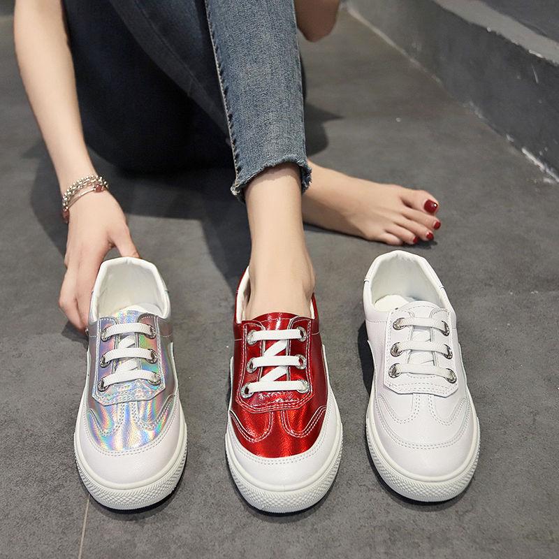 Cheap Laser Reflective Upper Shoes Breathable Shoes Pu Leather Women No ...