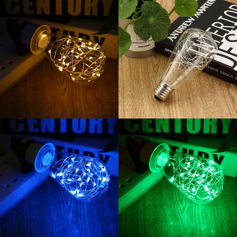 Buy KC ST64 E27 High Transmittance LED Light Bulb Non-dimmable Clear ...