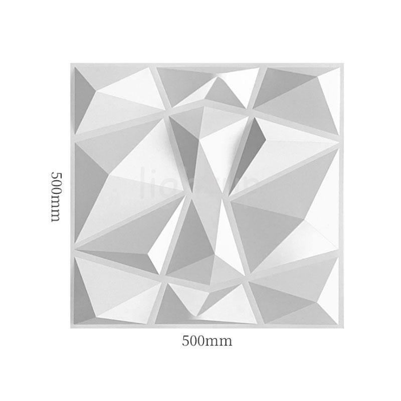 Buy 3D Wall Panel Matt White Diamond Wave Classical Design Durable ...