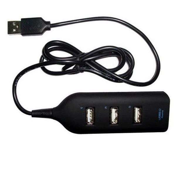 Buy Black H-speed Mini USB 2.0 4 Port Hub USB For PC Computers Notebook ...