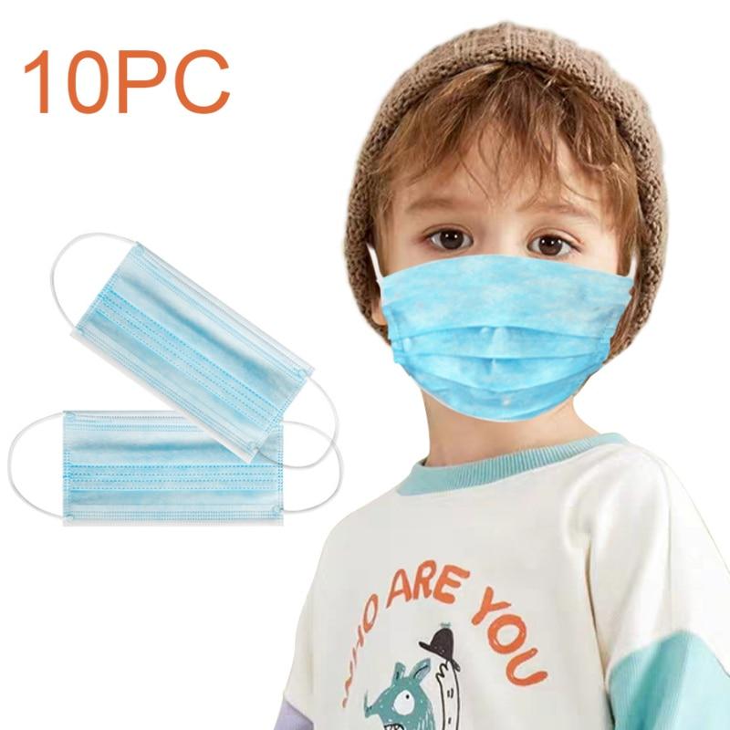 Buy 10pcs Children's Mask Three-Layer Protective Mask Small Size ...
