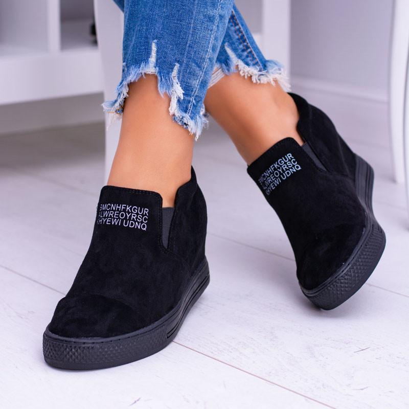 Buy Fashion Women Hidden Wedge Heels Shoes Increased High Top Casual ...