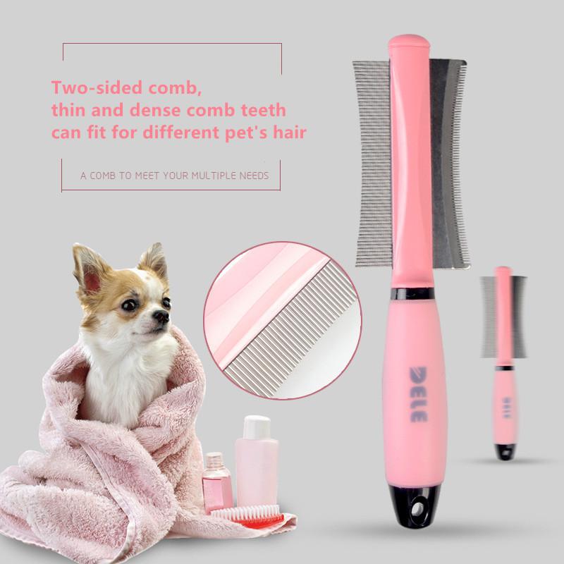 Buy Pets Two-sided Comb Dog Grooming Brush Cat Hair Clean Combs Tools ...
