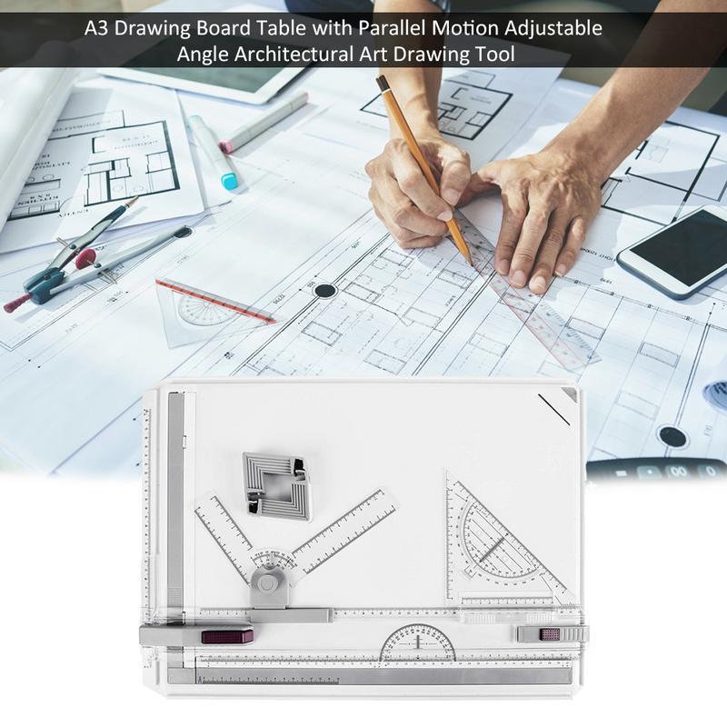 Buy A3 Drawing Board Table with Parallel Motion Adjustable Angle ...