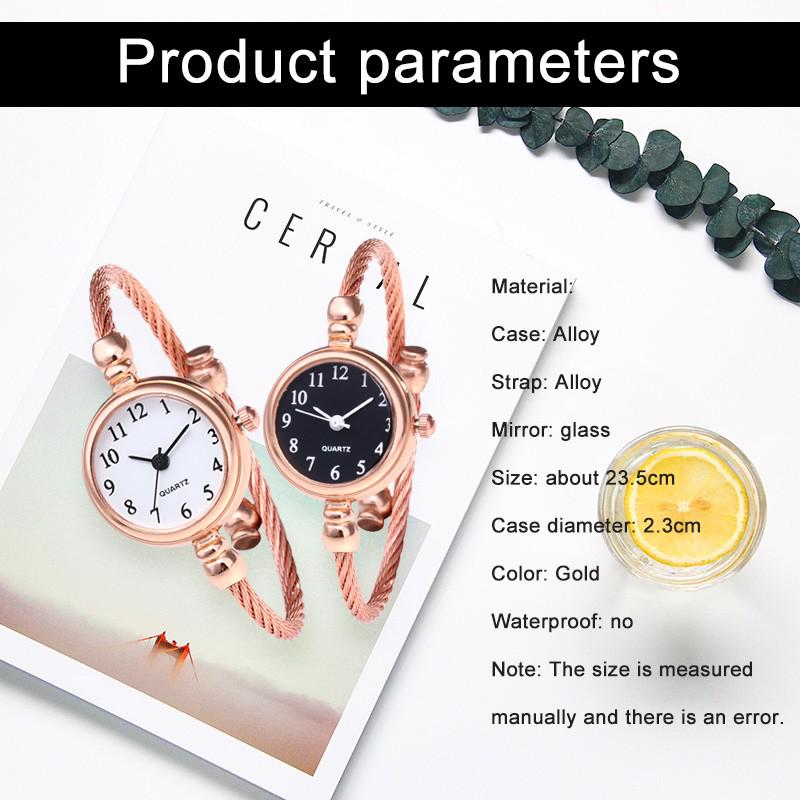 Buy Women'S Personality Alloy Wire Rope Watch Girls Bracelet Watch ...