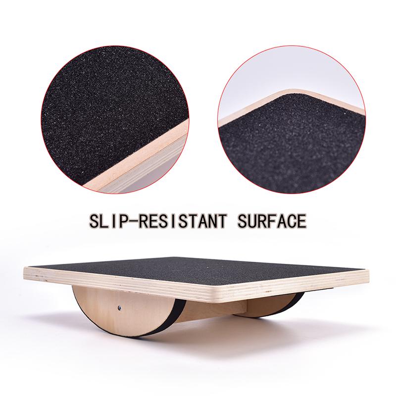 Wooden Rocker Balance Board Anti-Slip Core Trainer 15.75In (40Cm) uygun ...