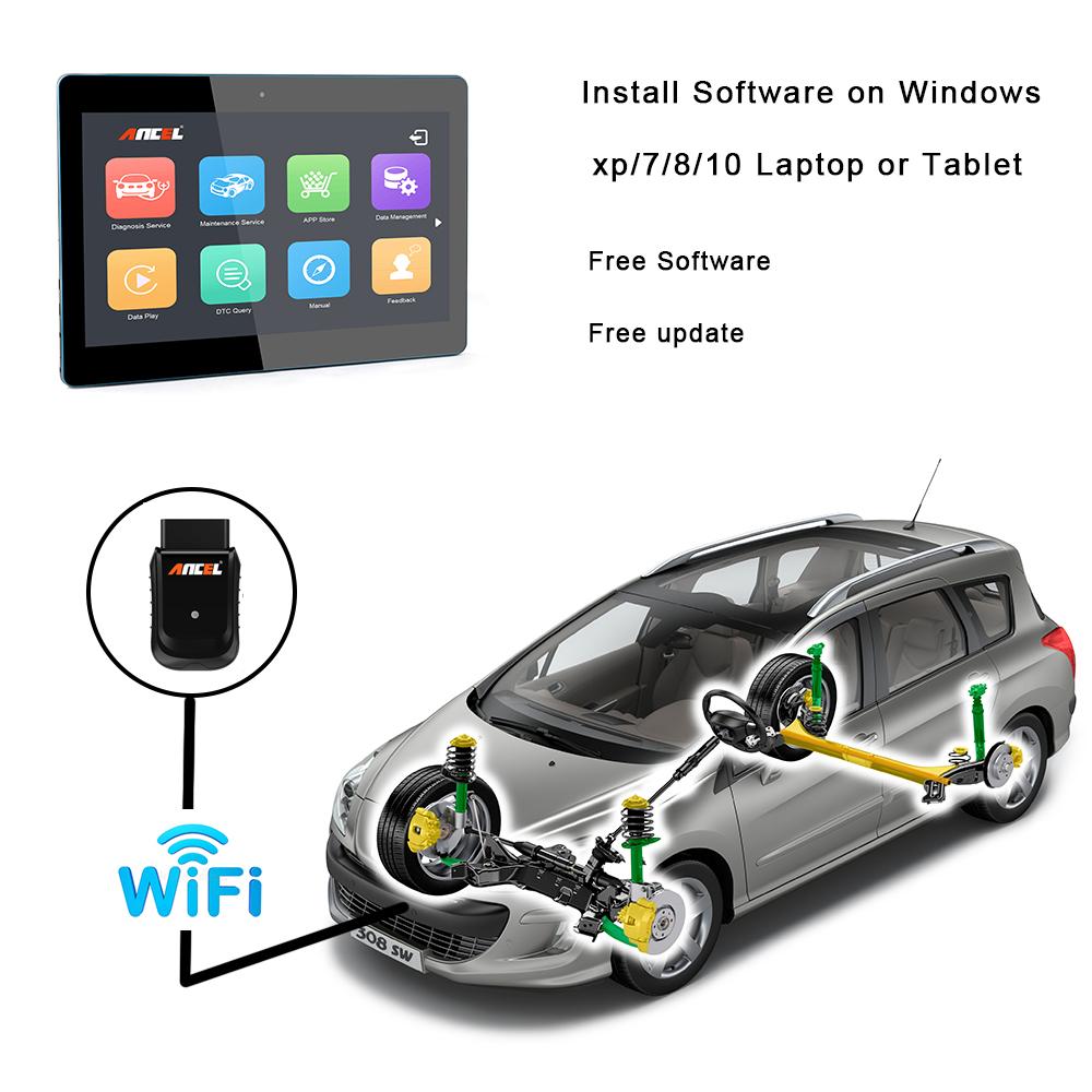 Buy Ancel X5 WiFi OBD2 Scanner Full System Code Reader for Windows ...