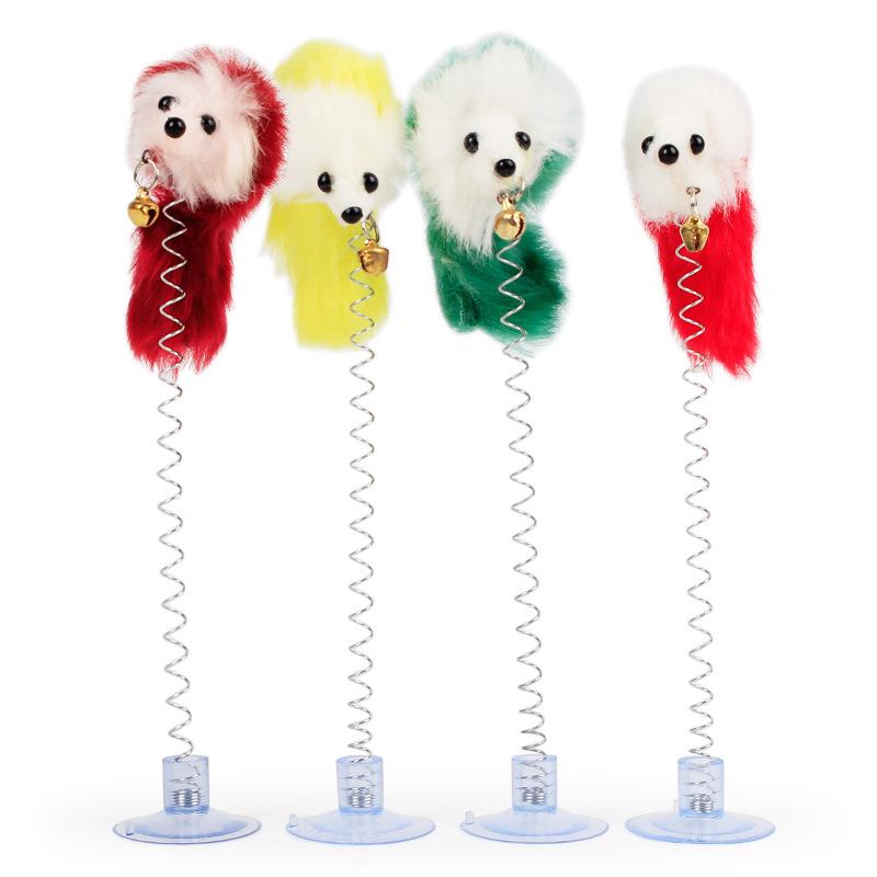 Buy 1PC Pet Supplies Spring Pet Toy Pet Cat Toy Bottom Sucker Mouse And ...