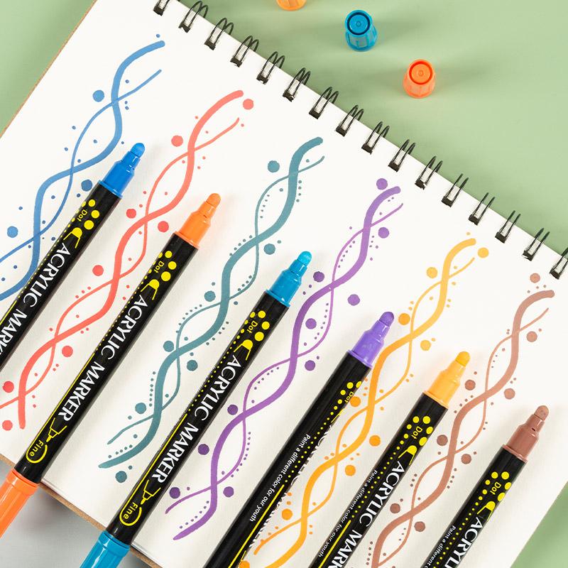 Satın alın Dual-Sided Double-Pointed Acrylic Marker for Bold and Fine ...