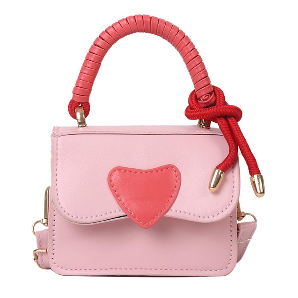Buy Women Mini Shoulder Bag Love Heart PU Hit Color Crossbody Handbag ...