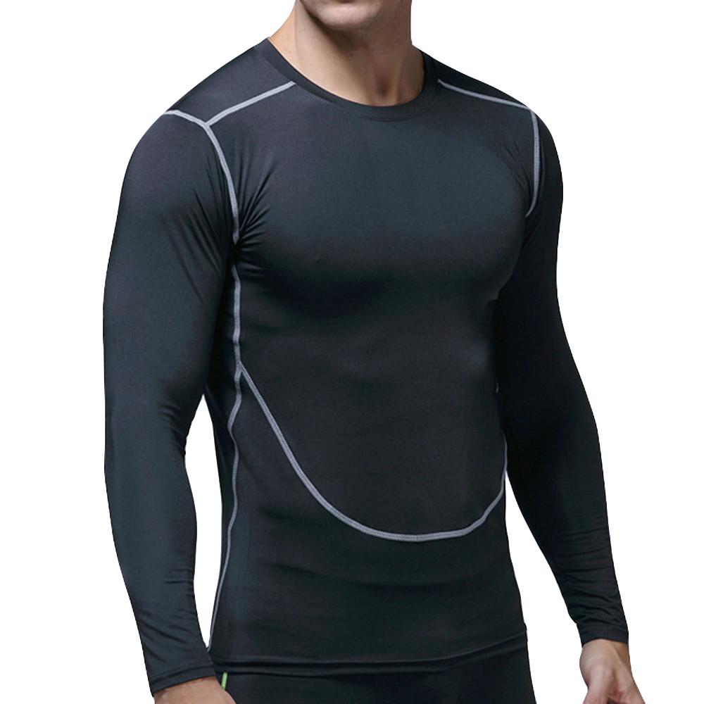MT Sports Men's Long Sleeved Sports Tops Running Fitness Sweat Tops ...