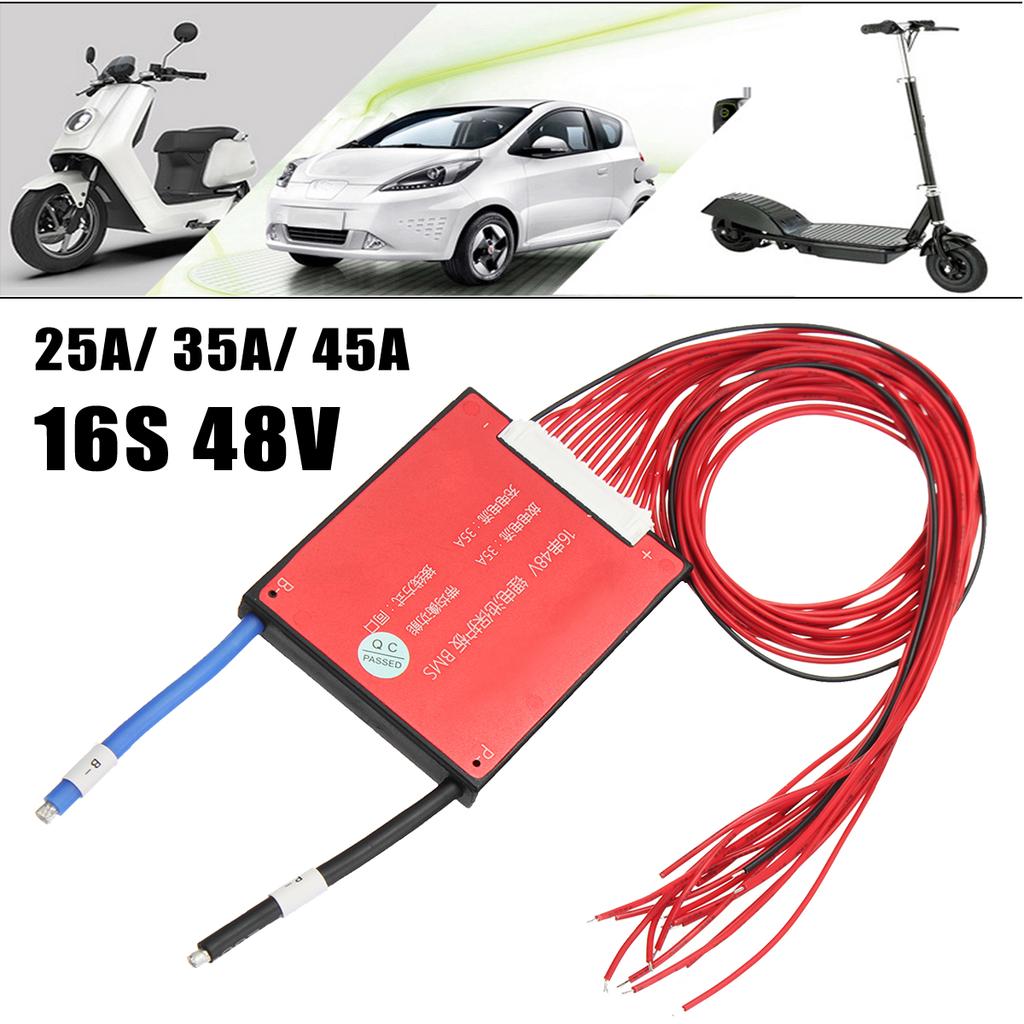 Buy 16S 48V BMS 25A 35A 45A With Balance Battery Power Protection Board ...