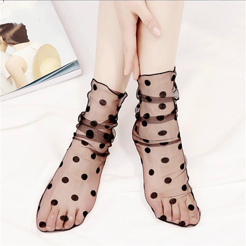 Buy Fashion Lady Sheer Hollow Net Socks Summer Sexy Yarn Silk Trendy ...