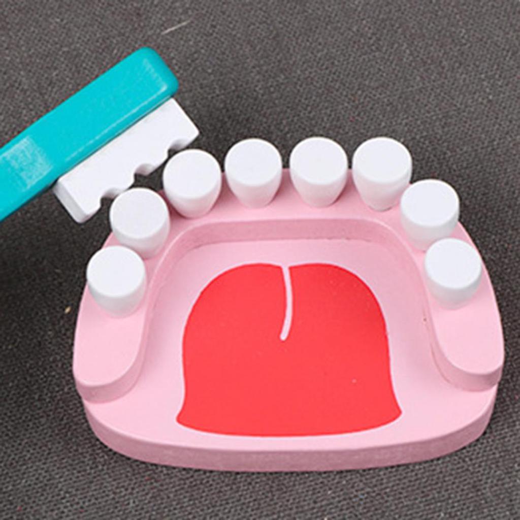 Buy Wooden Role Play Dentist Doctor Dental Teeth Model Tools Set ...
