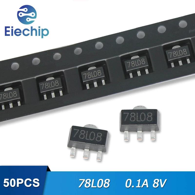 Buy 50pcs/lot 78L08 SOT-89 Voltage Regulator 0.1A 8V Transistors at ...