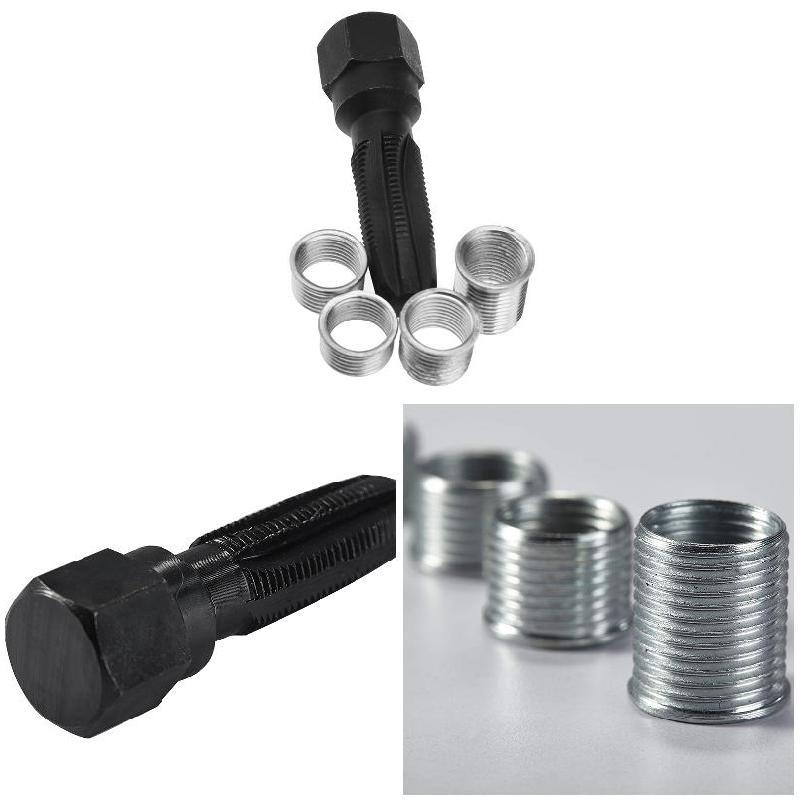 Buy 14mm Kit 1Set Insert Spark Head Plugs Reamer Repair Tool Rethread ...