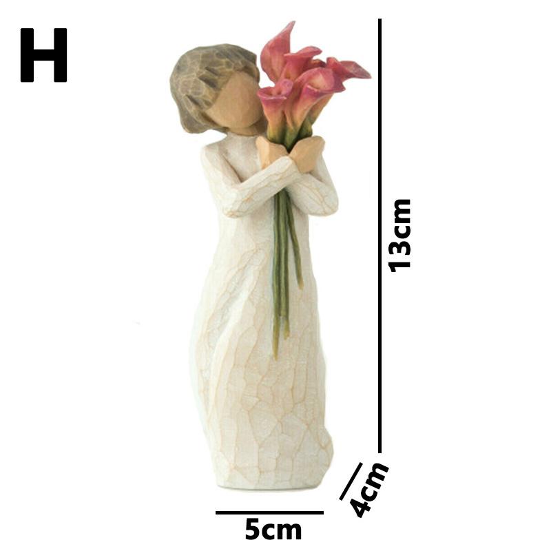 Buy 1PC Modern Ornament Miniature Statue Gift Statuette Resin Girl ...