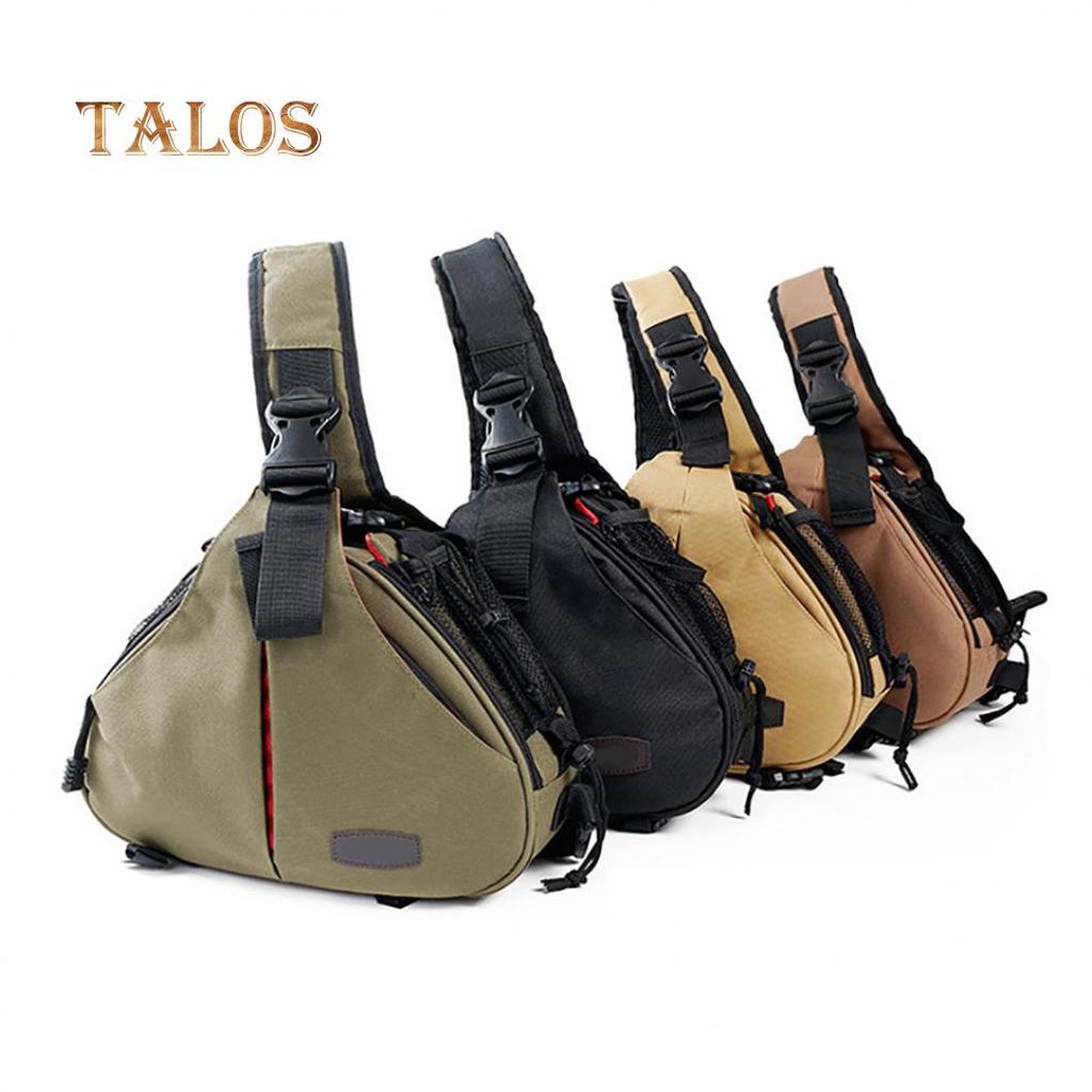 Buy Waterproof Camera Shoulder Bag with Rain Cover Triangle Sling Bag ...