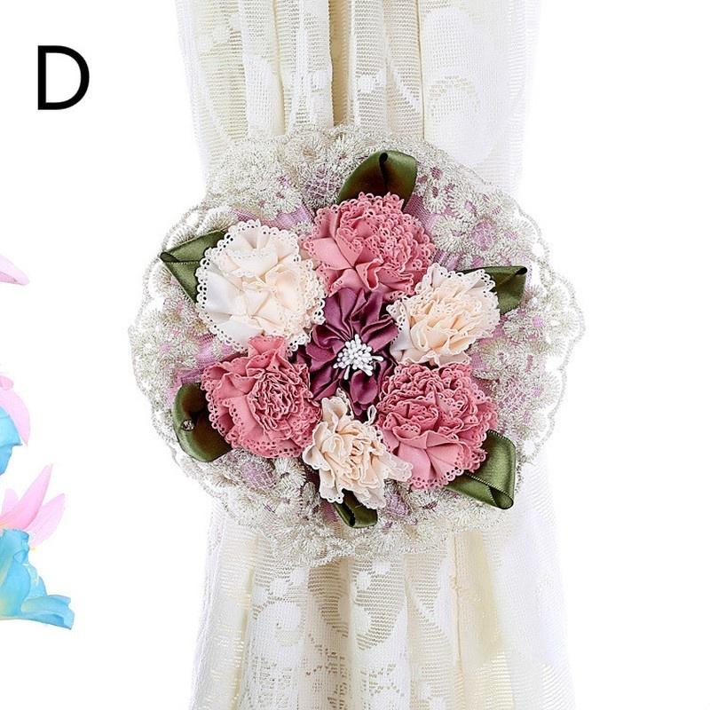 Buy Lace Flower Curtain Strap Curtain Buckle Curtain Tying Creative ...