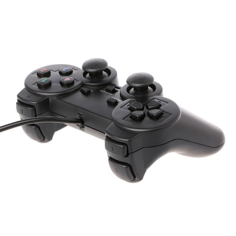 Dual Vibration Joystick Gamepad Wired USB Game Controller For PC Computer Laptop uygun fiyatlı ...