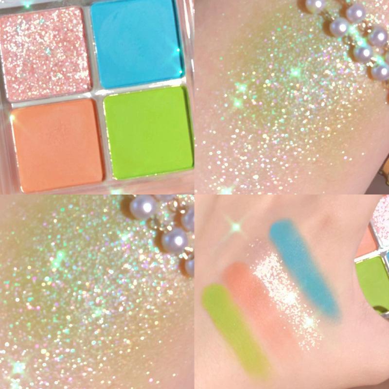 Buy Jennysee Interesting Eye Shadow Four-color Olive Green Blue Low ...