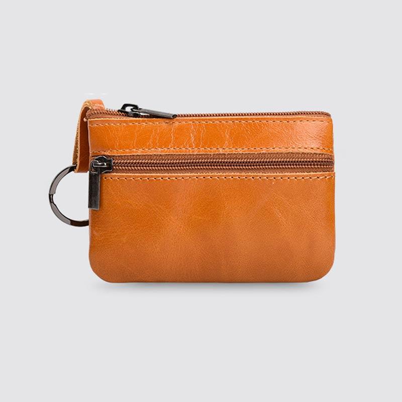 Buy Multi-function Leather PU Coin Purse Card Bag Retro Zipper Key ...