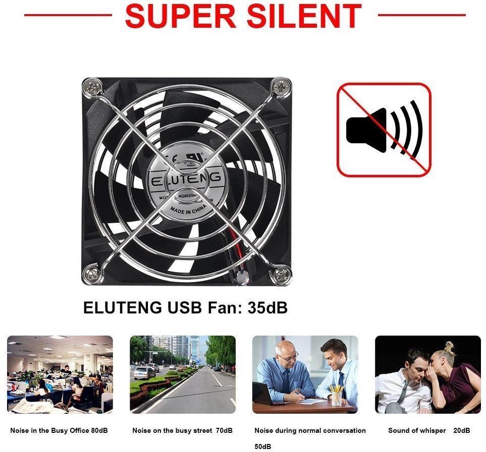 Buy 5V Computer Fan Heat Sink USB Small PC Cooling Portable Laptop XBox ...