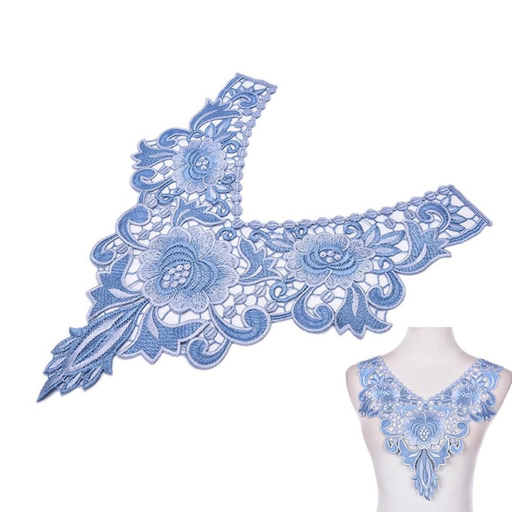 Buy Clothes Sewing Sewing Applique Patch 1PC Embroidered Floral Lace ...