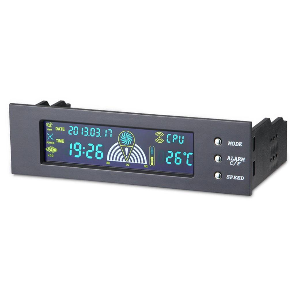 Buy 5.25in Bay Front LCD Panel 3 Fan Speed Controller CPU Temperature ...