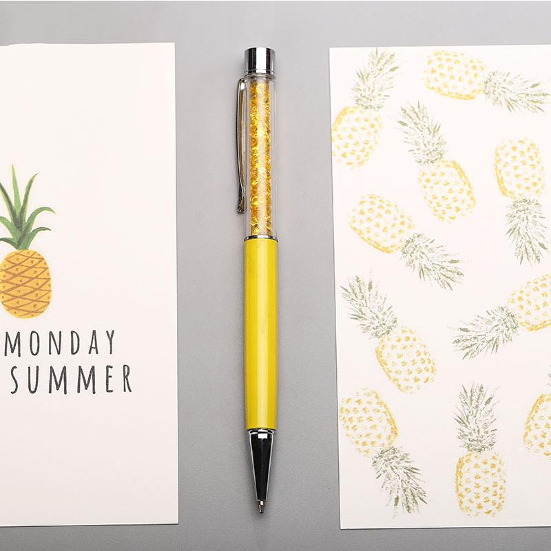 Buy Blue Ink Refill Creative Metal Crystal Pen Ballpoint Pens, Random ...