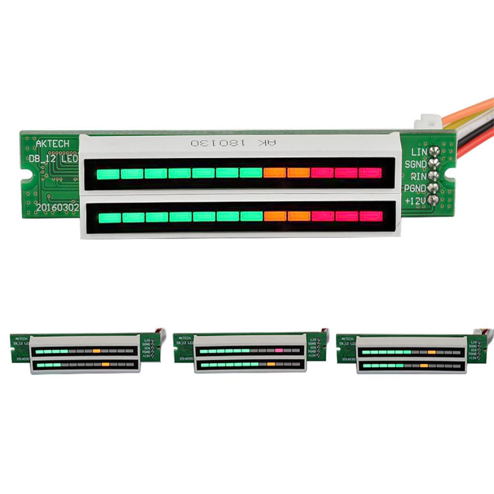 Buy Dual 12 Stereo Level Indicator LED Assembled Meter Lamps Light ...