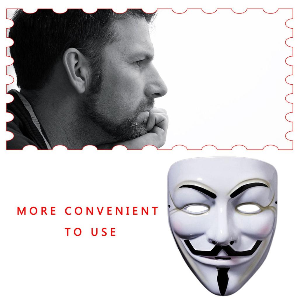 Buy V for Vendetta Mask Halloween Decorations Male Full Face Mask ...