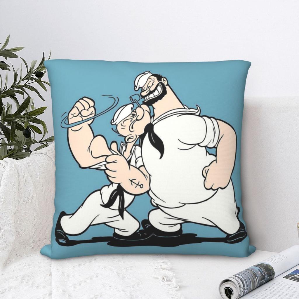 Miracle Throw Pillow Case Popeye The Sailor Funny Cartoons Cushion For ...