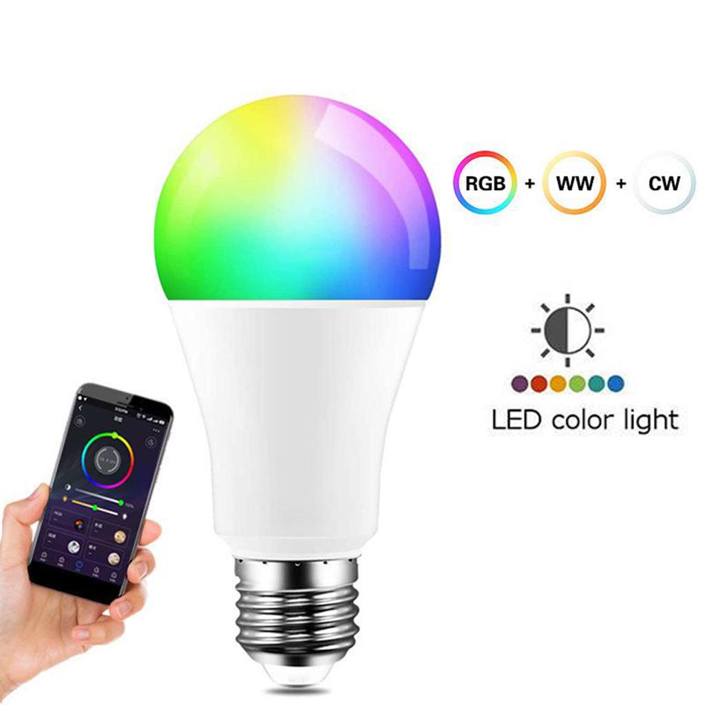 Buy Phone Wireless Control RGBCW Light Bulb Timer MultiColor Dimmable ...