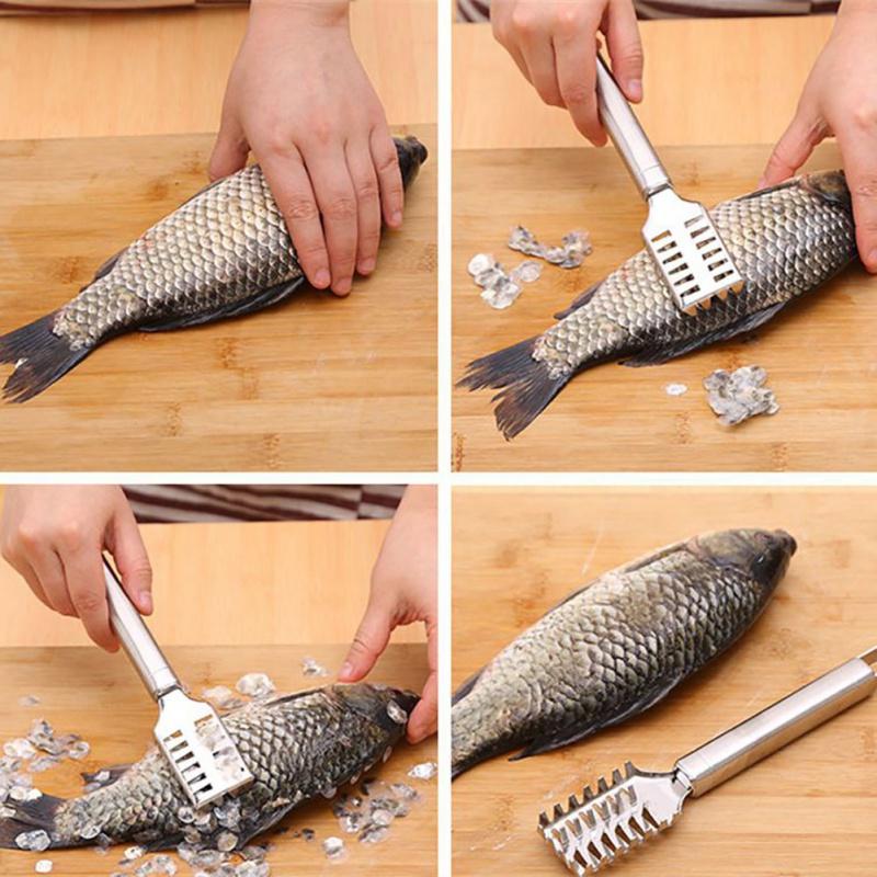 1 Pcs Kitchen Tools Manual Fish Scaler Fishing Scalers Fish Cleaning ...