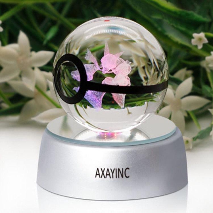 Buy LED Lamp 3D Glowing Pokeball Crystal Ball Toy Gift for Kids at ...