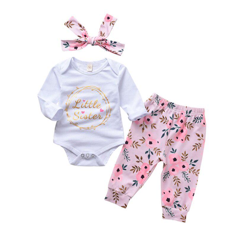 Buy Autumn Spring Baby Girl Adorable Short Sleeve Romper Tops Floral ...