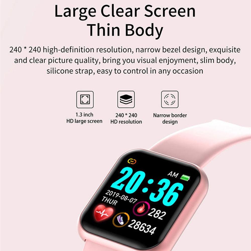 Buy Y68 Smart Watch 1.3Inch Smartwatch Heart Rate Blood Pressure ...
