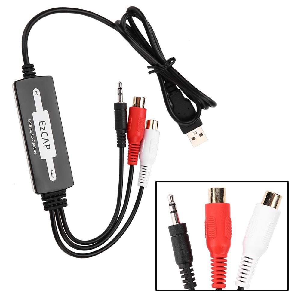 Buy USB Audio Recorder Card Converts Adapter Turntables Cassettes to ...
