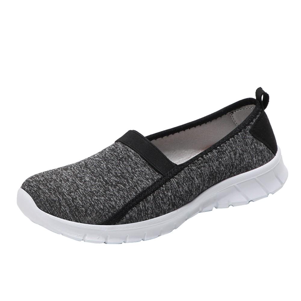 Buy Women Fashion Soft Sole Slip On Breathable Casual Lazy Shoes at ...