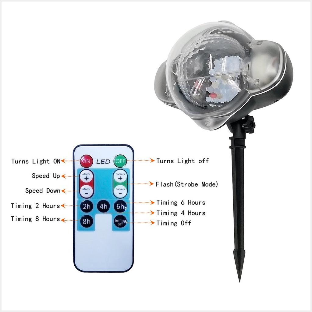 Buy Mini Snow Light Snowflake Projection Lamp Led Outdoor Waterproof ...