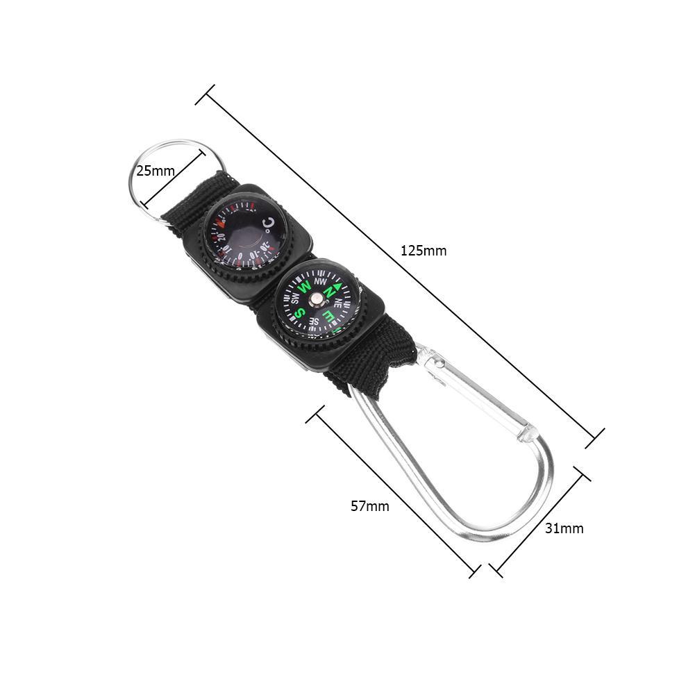 Satın alın 3 in 1 Outdoor Survival Tool Carabiner Key Ring with Compass ...